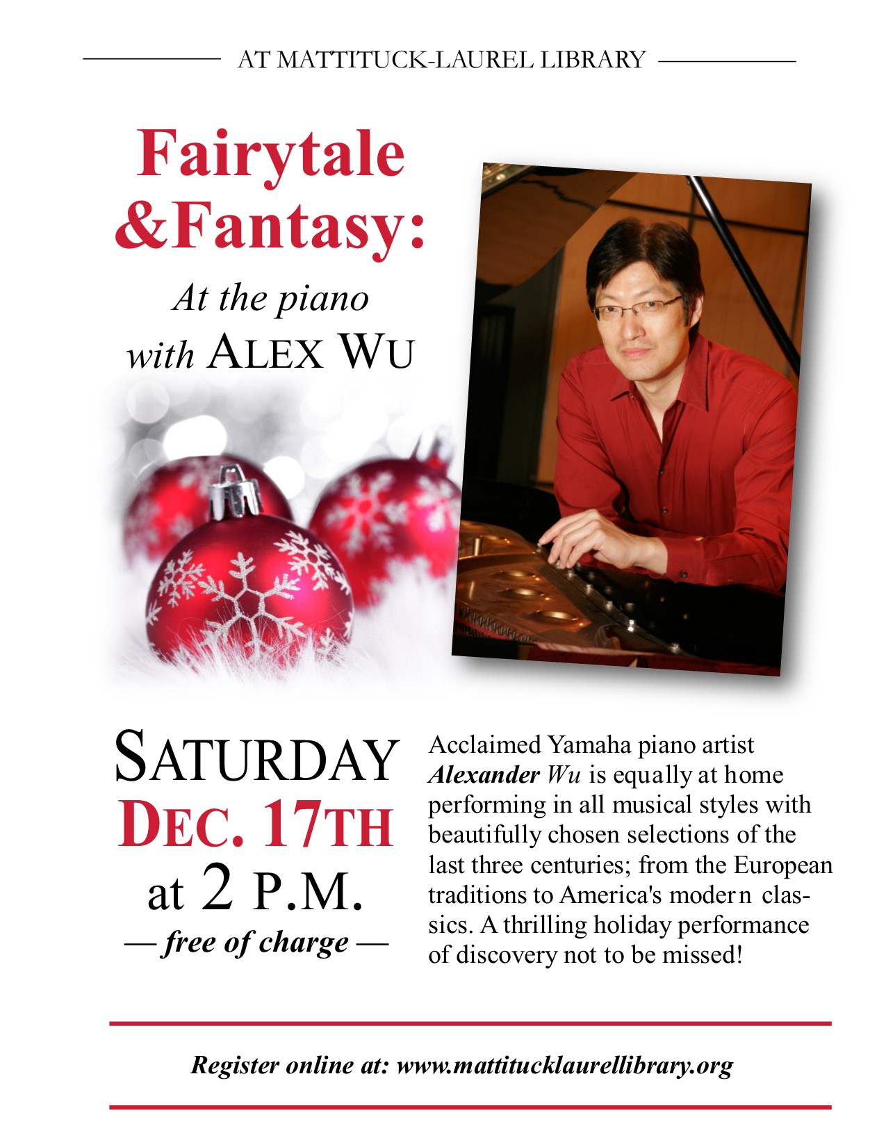 Fairytale & Fantasy: at the piano with Alex Wu - Northforker