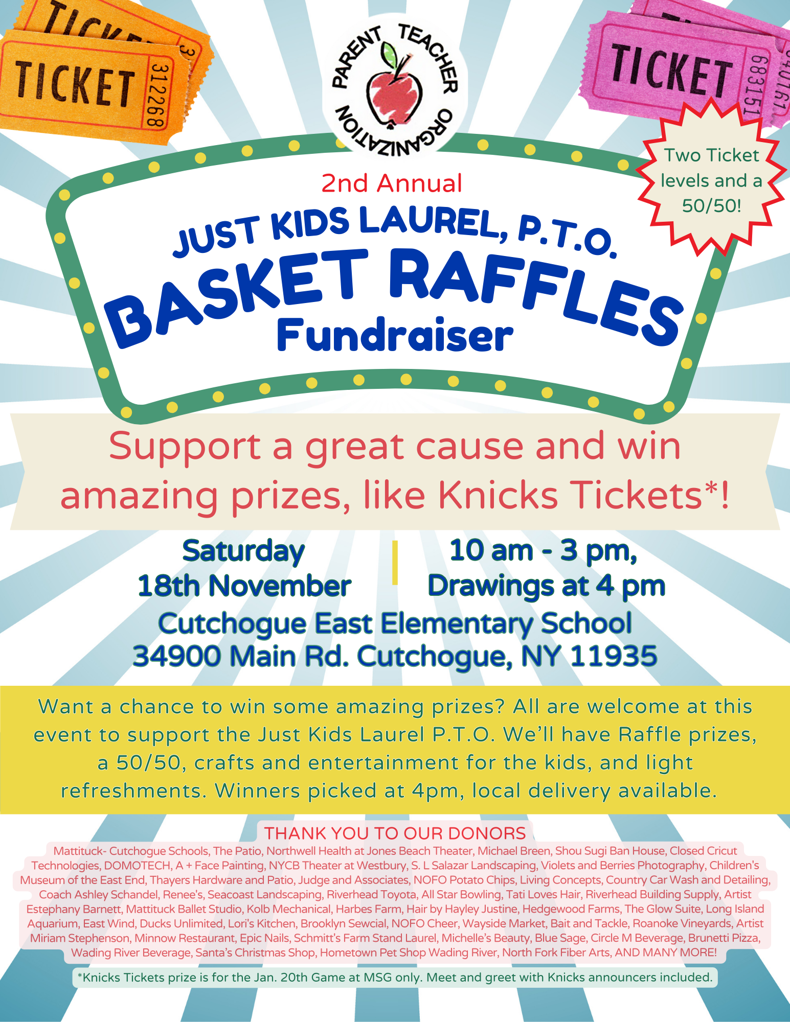 Just Kids Laurel's PTO Raffle Fundraiser - Northforker