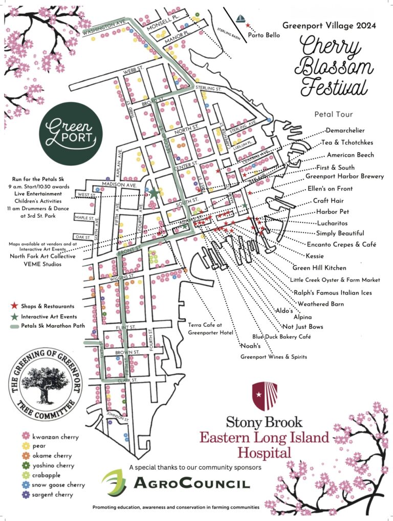 A pink paradise: Greenport's Cherry Blossom Festival Petal Tour and Run ...